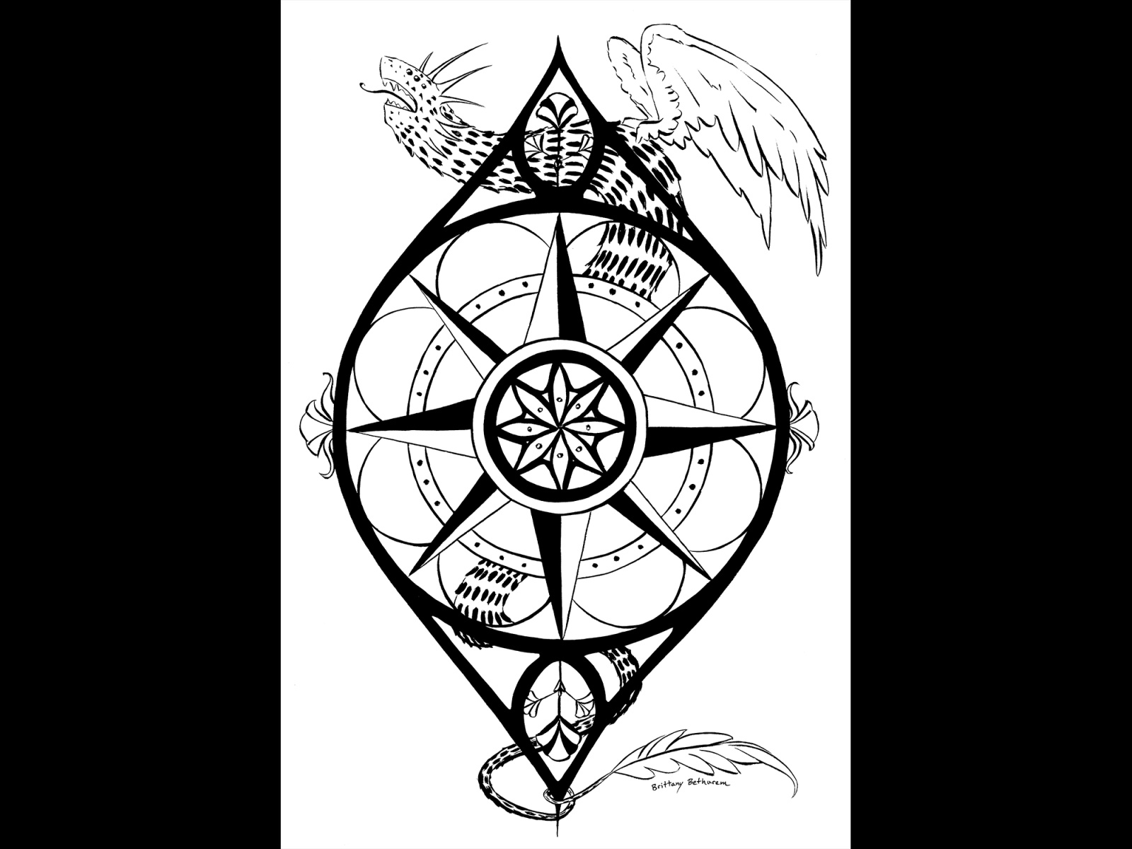 Dragon Compass Rose