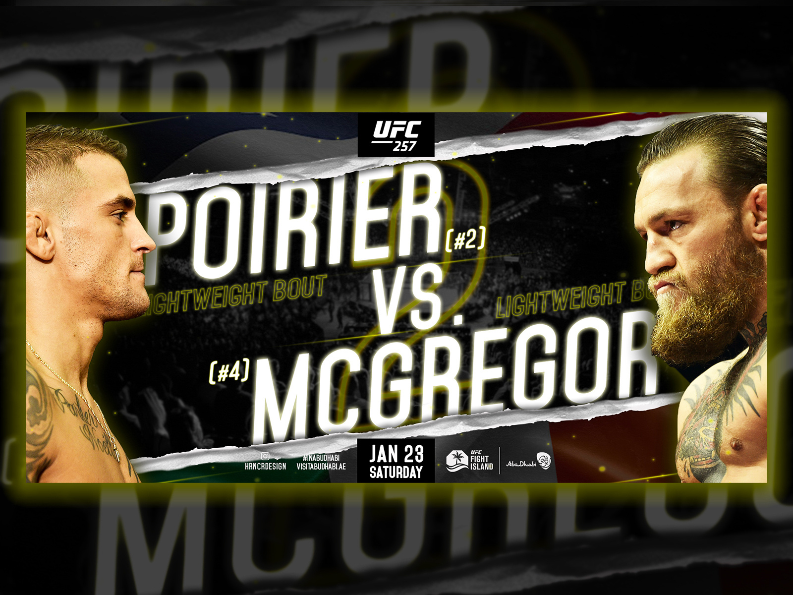 MMA HEADER / poster UFC 257 by Štěpán Hrnčíř on Dribbble