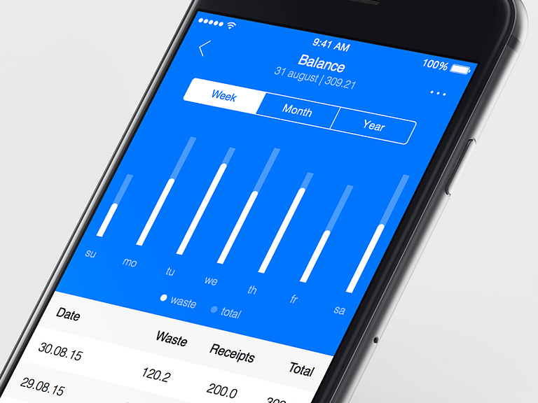 Balance screen by Oleg Frolov on Dribbble