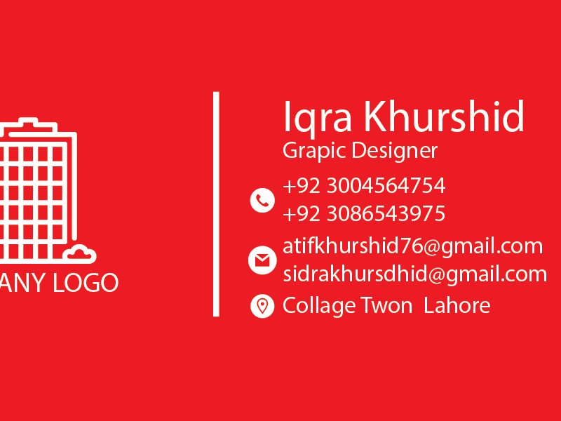 Business Card by Iqra Khurshid on Dribbble