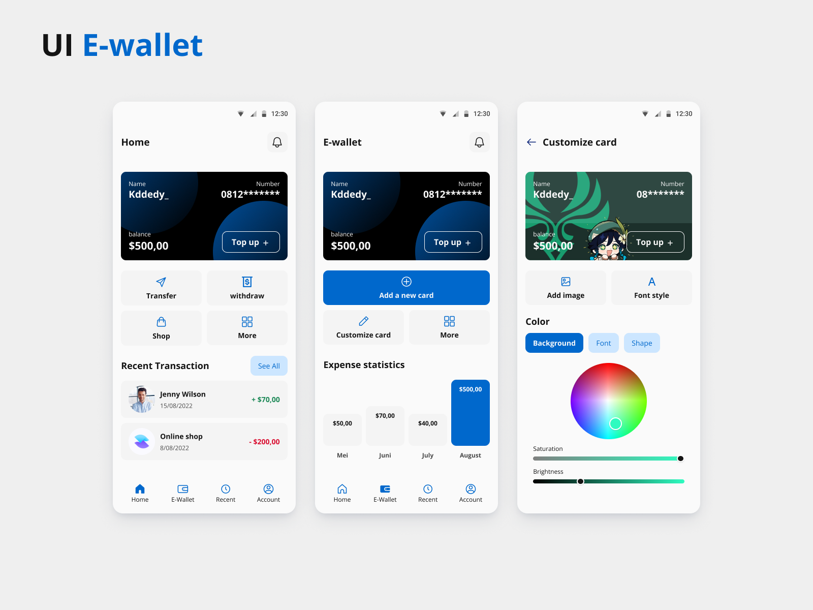 E-wallet by kddedy_ on Dribbble