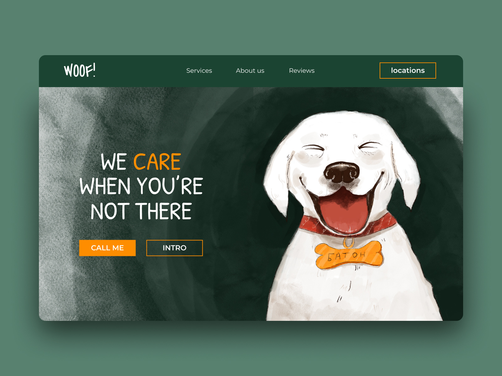 Website design for dog's sitters service by Lily Smirnova on Dribbble