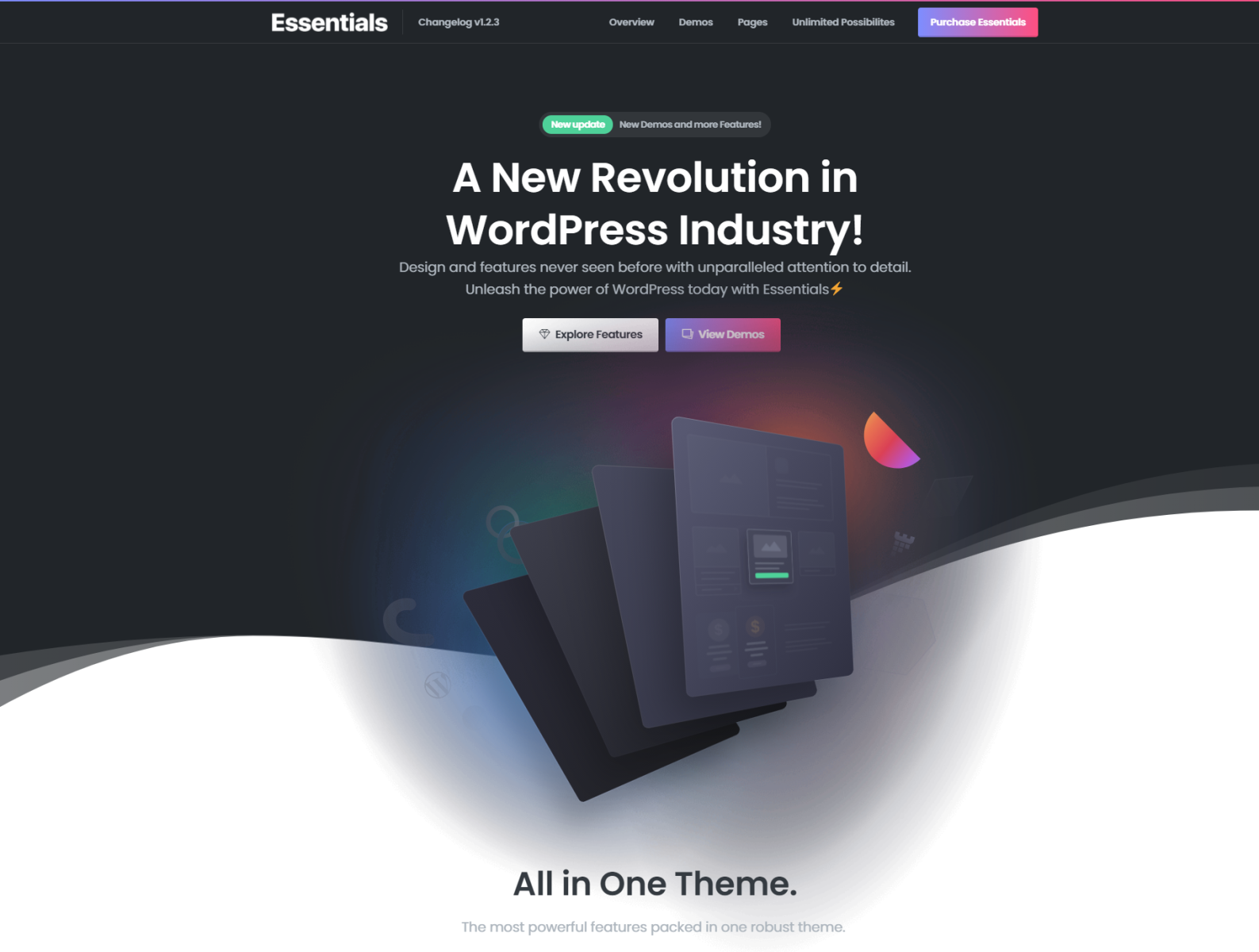 Essentials Multipurpose Wordpress Theme By Psdauthor On Dribbble