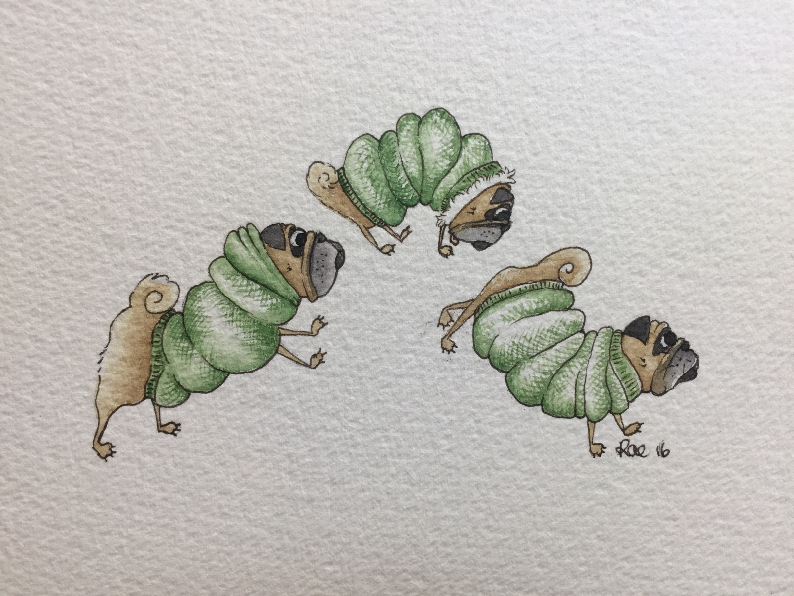 The Very Hungry Pug by Rae Bassett on Dribbble