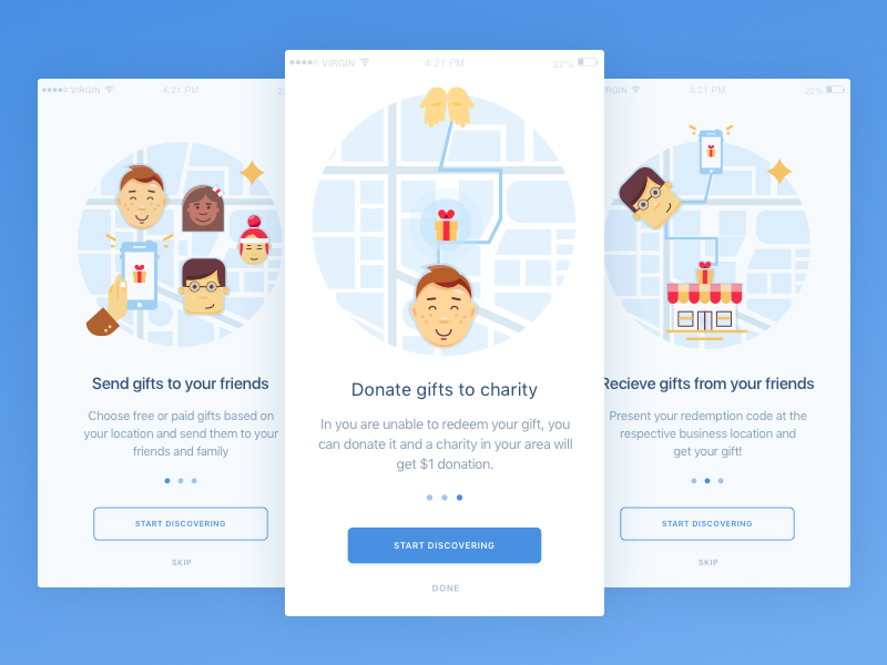 Gift Giving App Onboarding iOS Design by Serhii Pykin on Dribbble