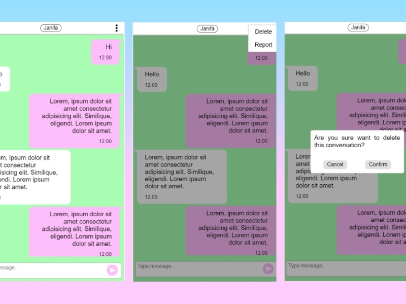 Divrate chat ui by Shihab Shariar on Dribbble