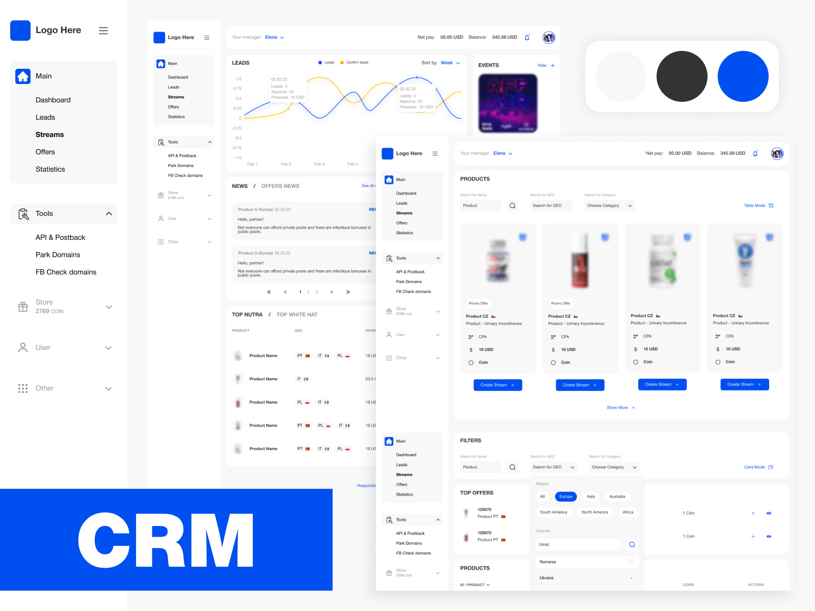 Crm System Design By Anna Ivanova On Dribbble
