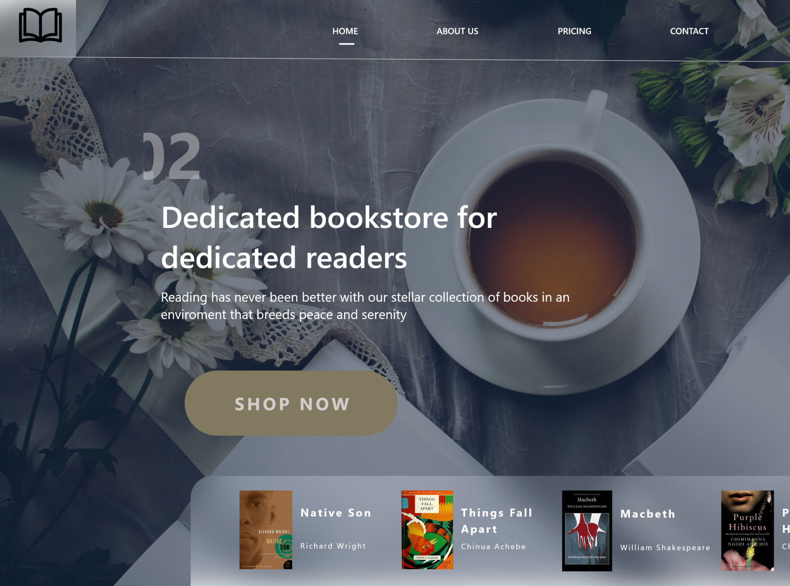 Bookstore landing page by Modupe Olatunbi on Dribbble