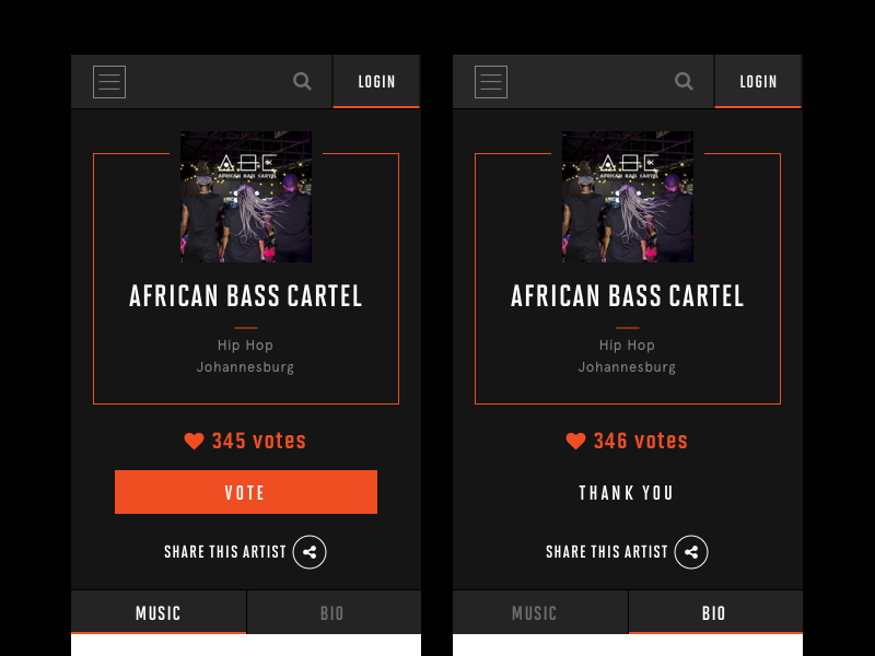 Voting Screens Dribbble Rebound by Jonathan Lavender on Dribbble