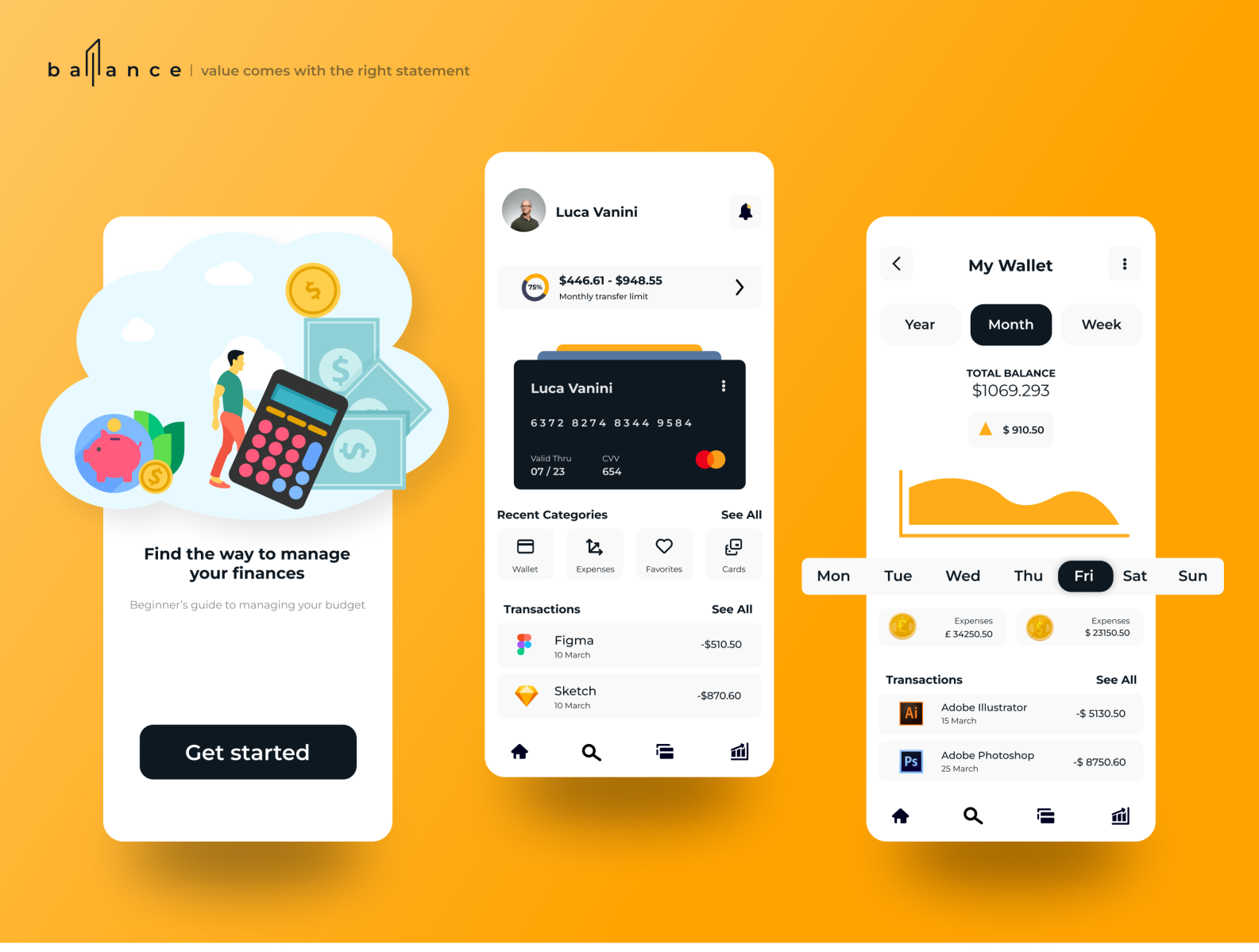 Balance Finance App by Ana Tiboc on Dribbble