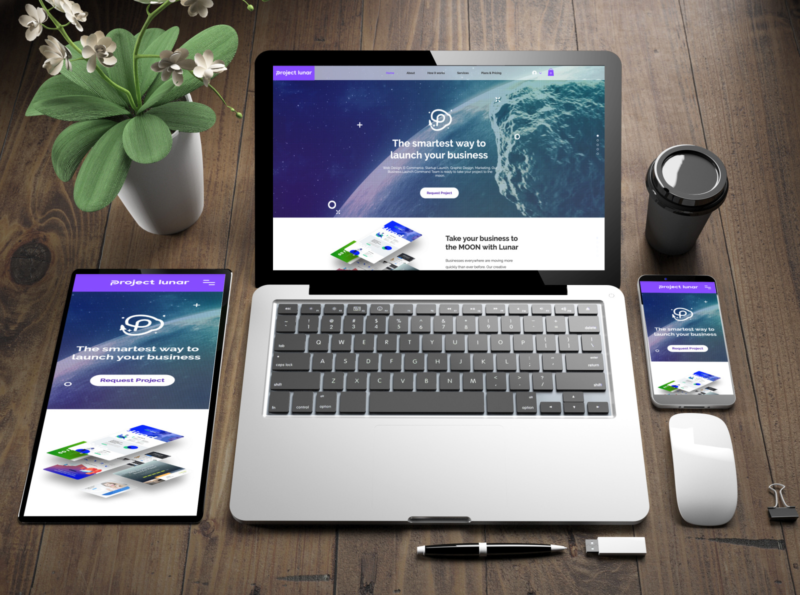 Technology Company Website by Project Lunar on Dribbble