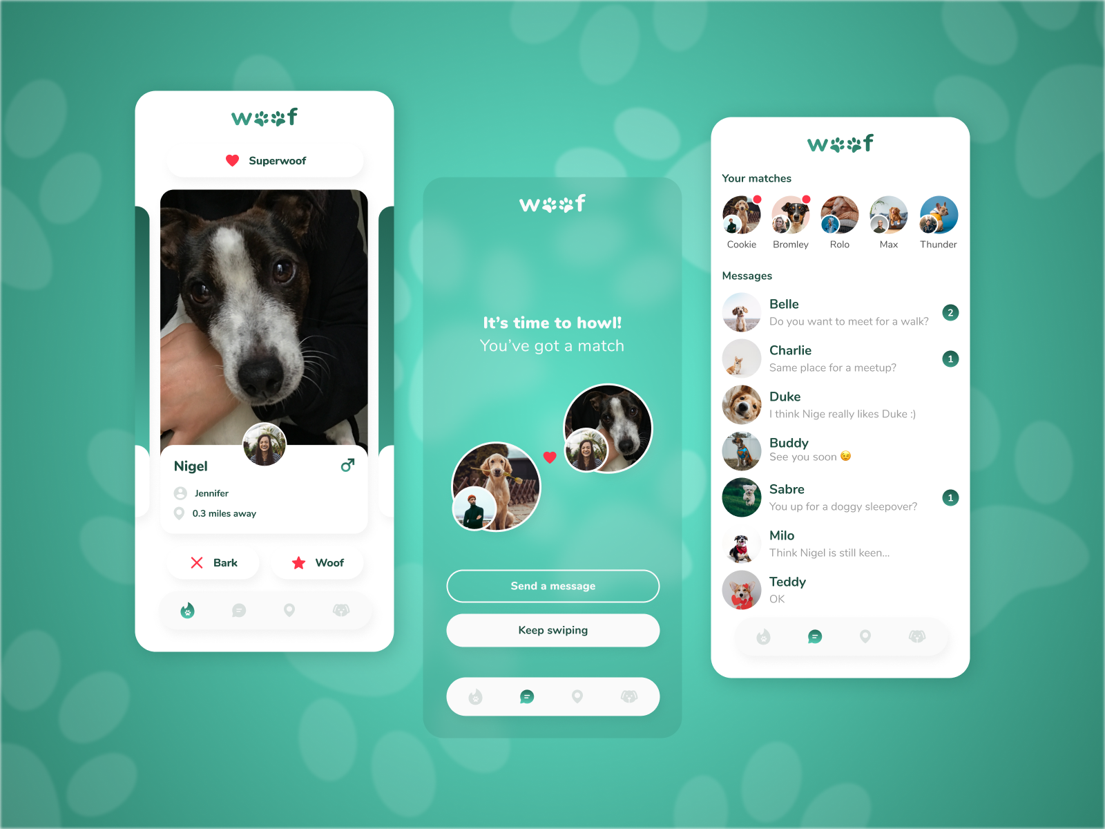 Woof App Design by Fortnight on Dribbble