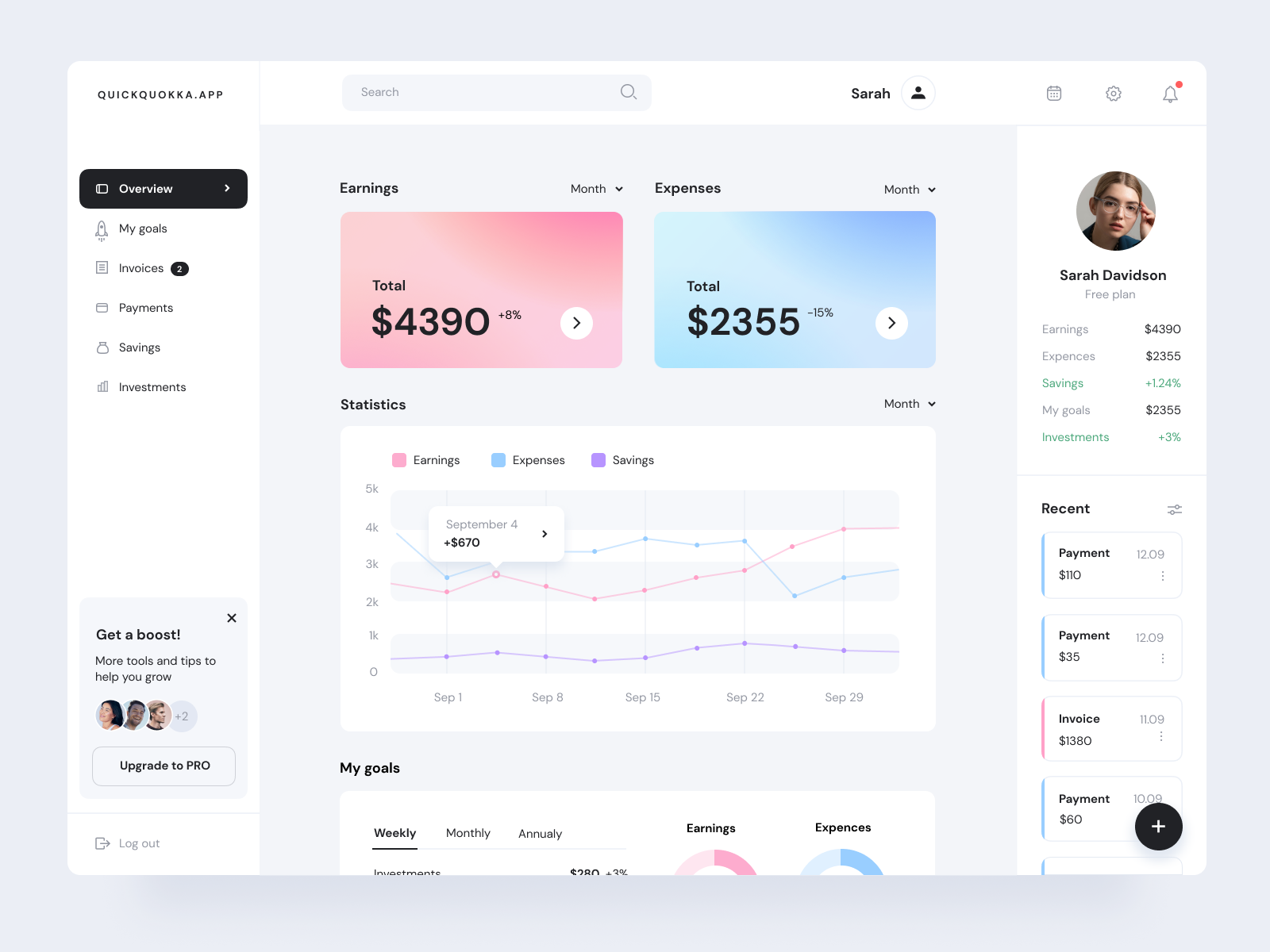 The financial App by intrfcs lab on Dribbble