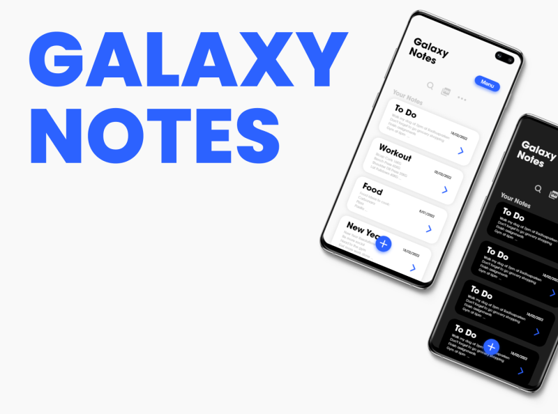UI Design for a Note Taking App - Galaxy Notes by Emmanuel Lutterodt on ...