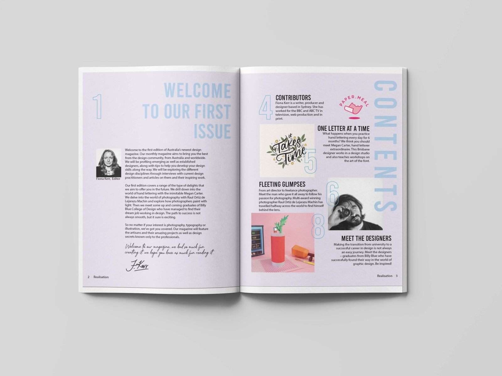 Design Magazine pages by Alexis Furlonger on Dribbble