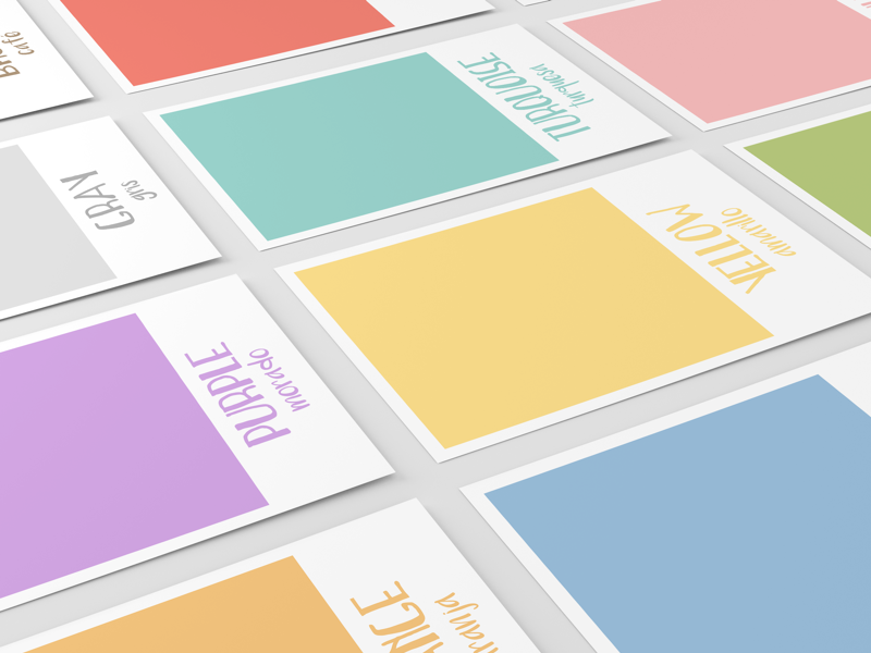 Color Flashcards by Kylie Tuosto on Dribbble