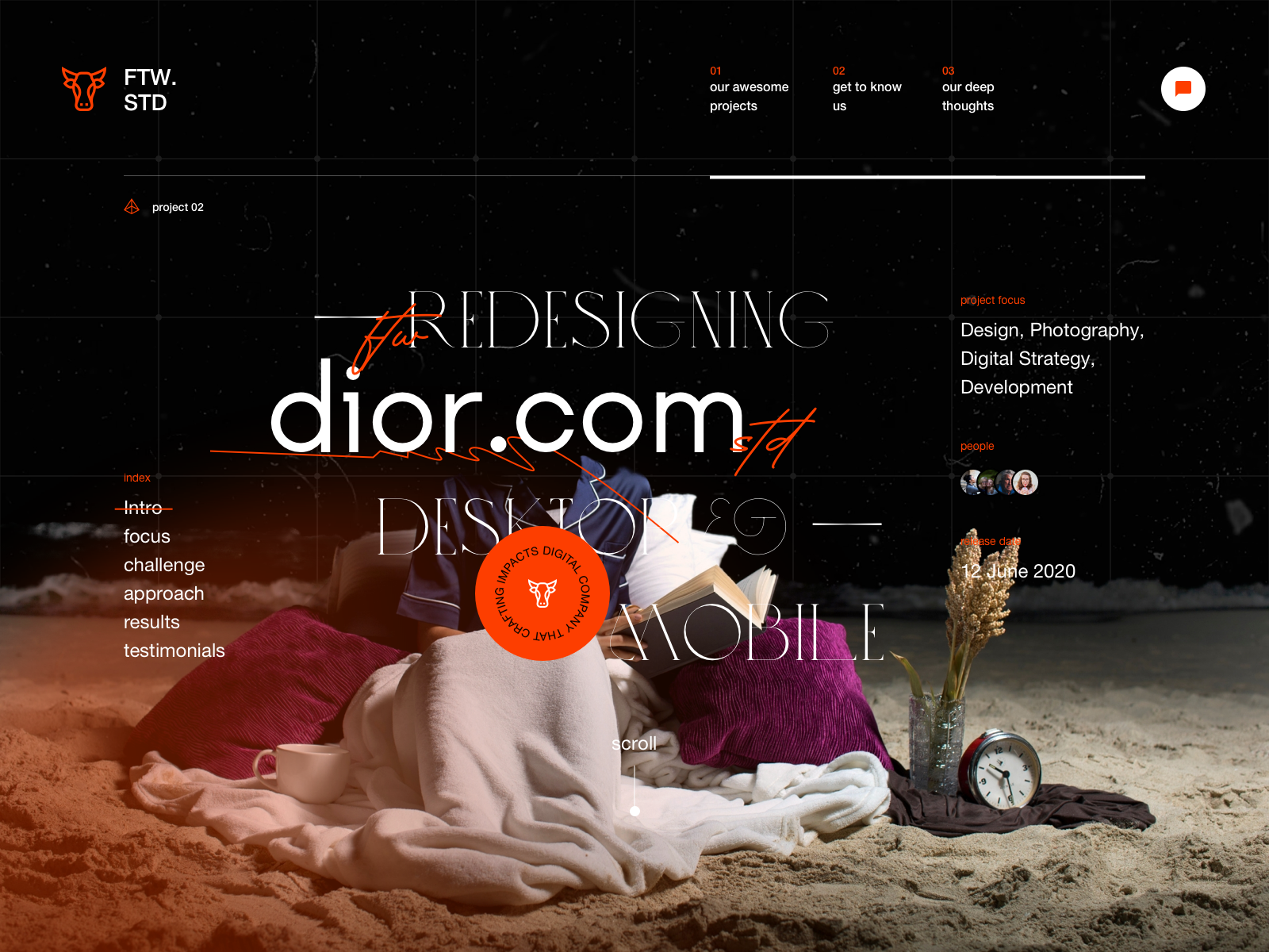 Studio Website Design Exploration: Project Details Page by adiatma bani ...