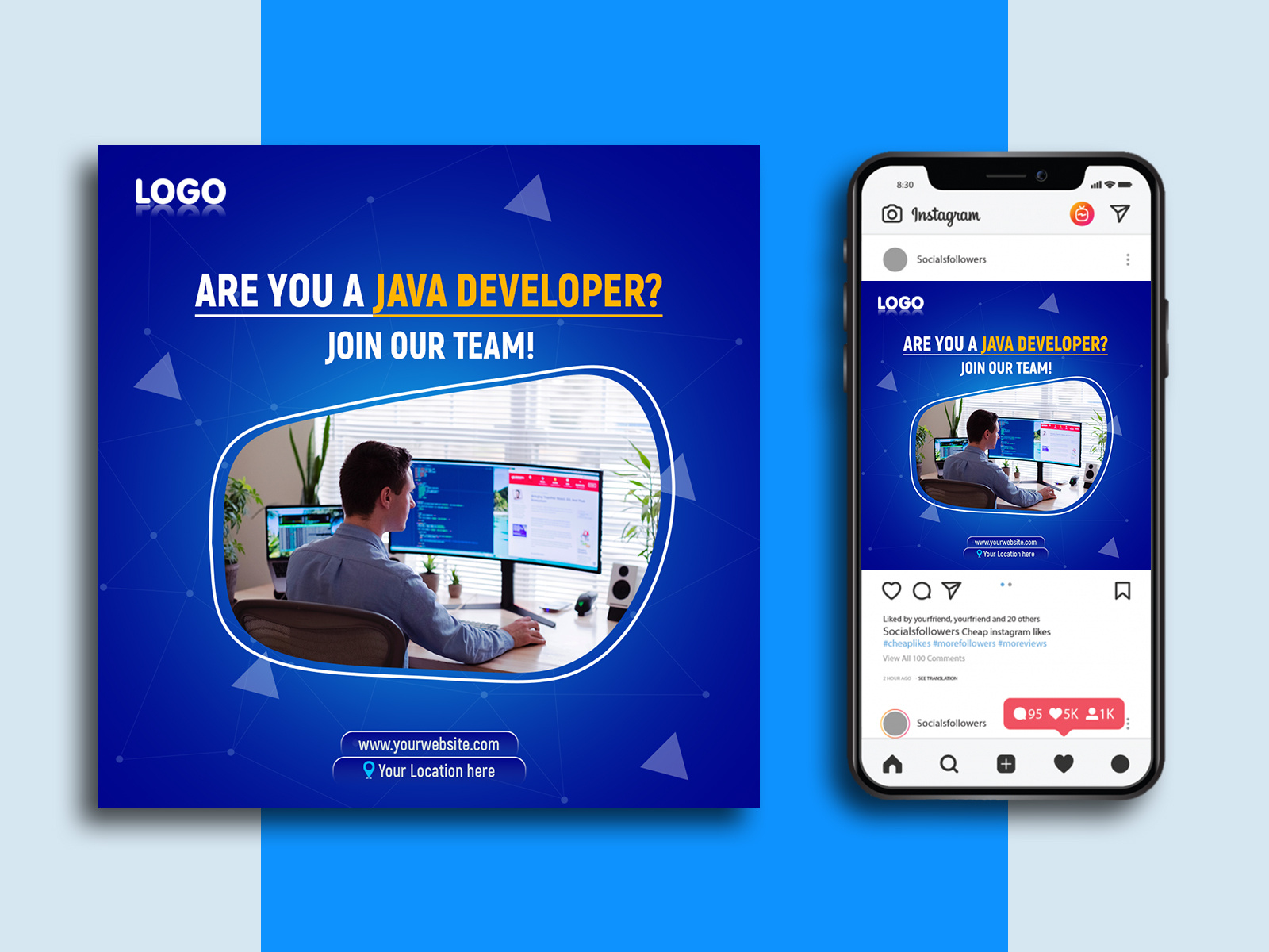 Website advertising social media post template by Md Forid Hossain on ...