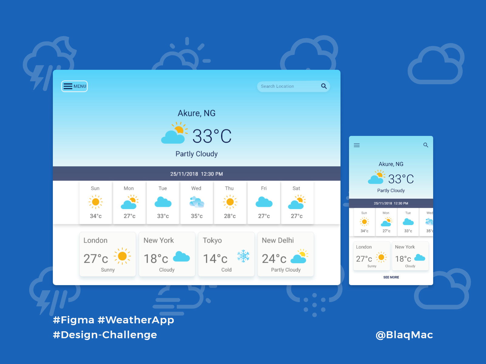 Responsive Weather App by Gilbert on Dribbble