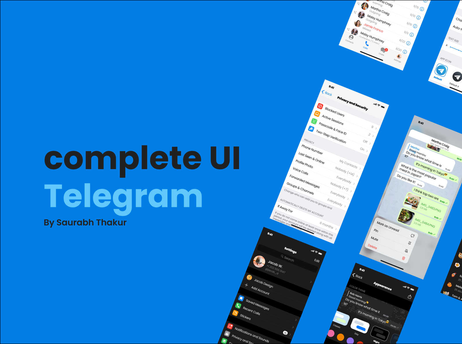Complete Telegram UI by Saurabh Thakur on Dribbble
