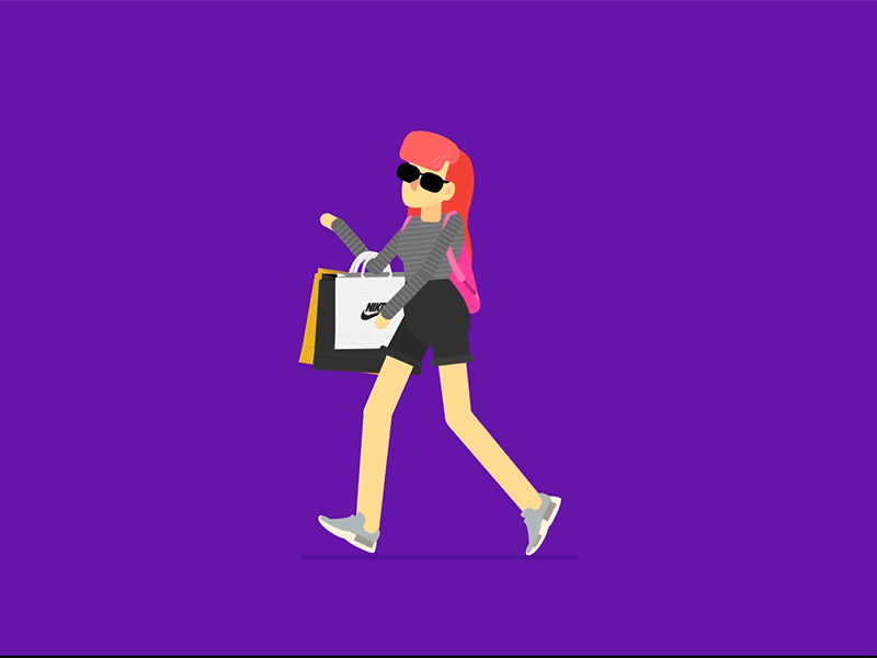 Shopping Girl by Glowing Studio on Dribbble
