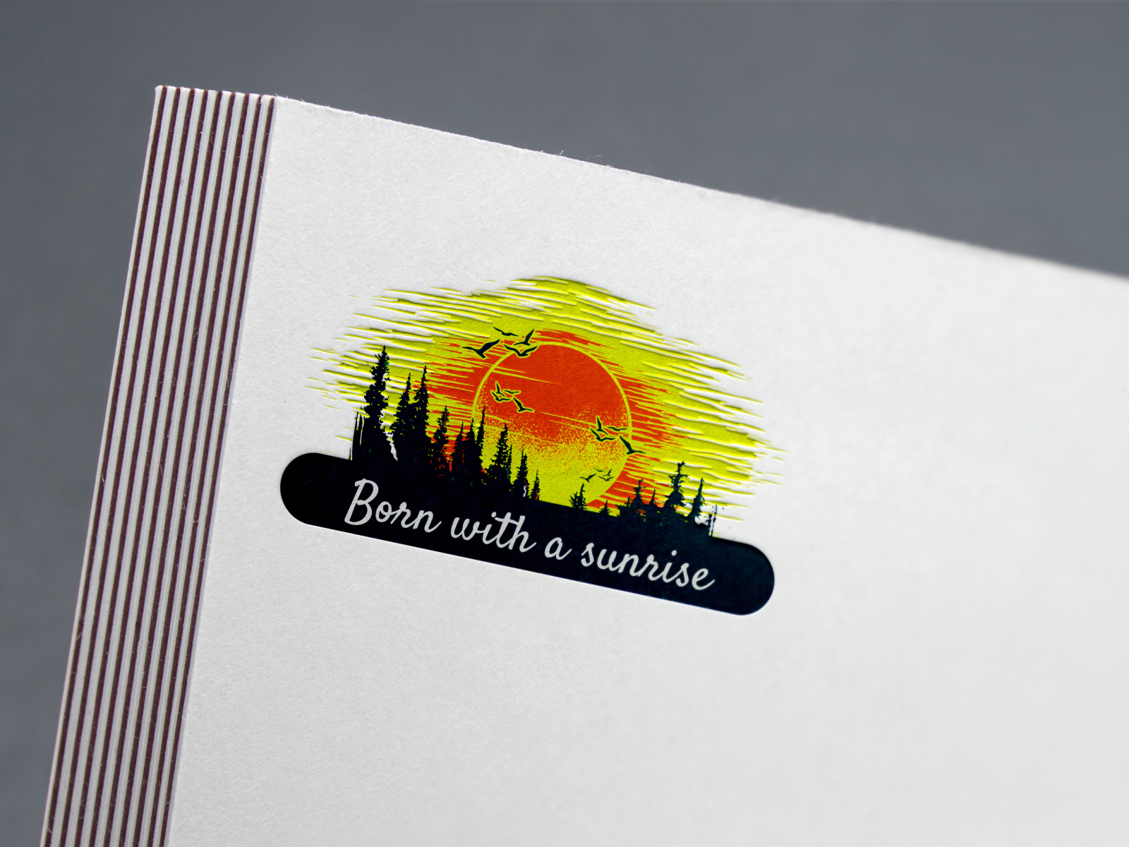 Born with a sunrise T-shirt Design by Consign Creative 3539587 on Dribbble