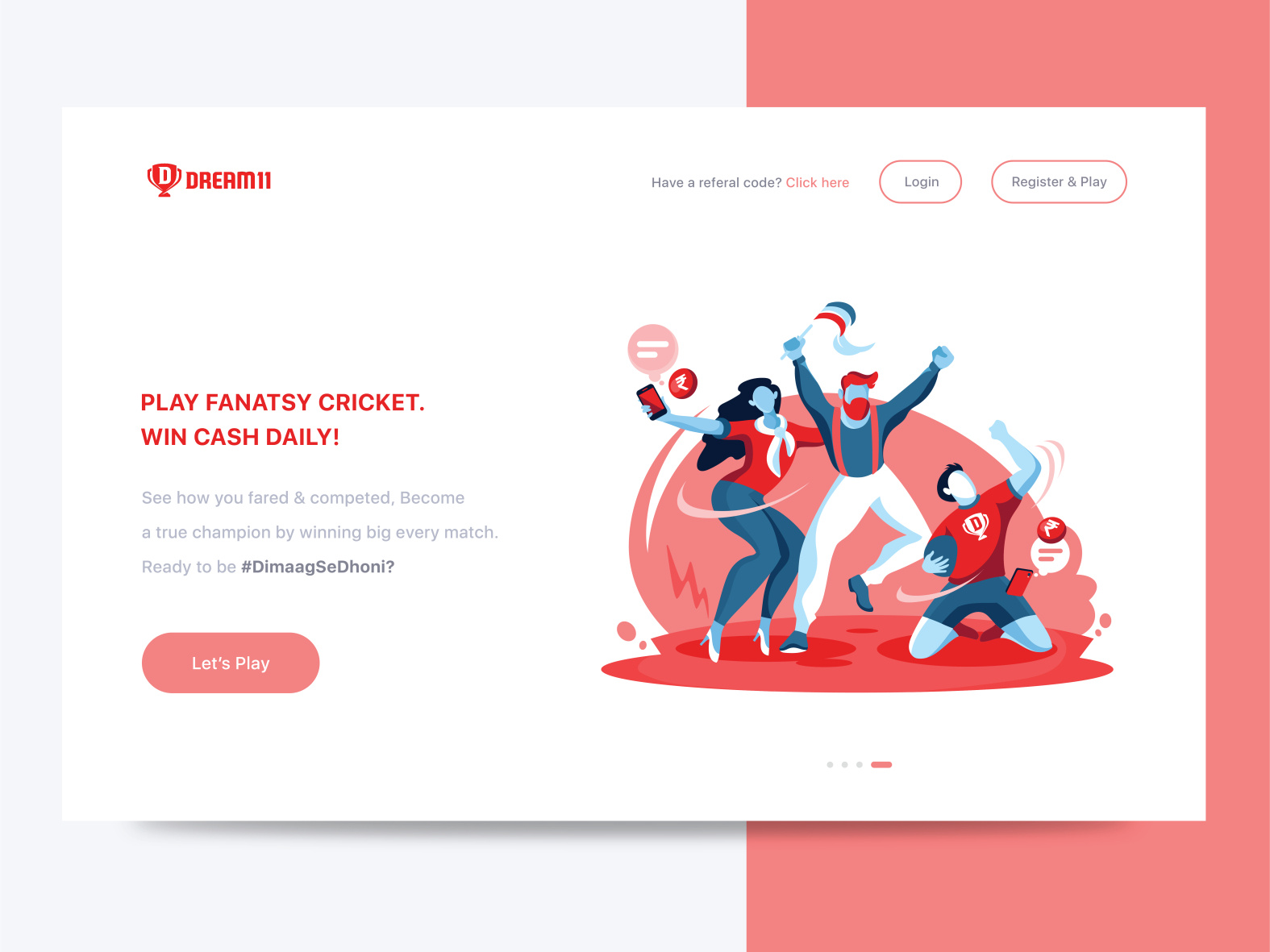 Dream11 Onboarding screen by Pratiksha Nagpurkar on Dribbble
