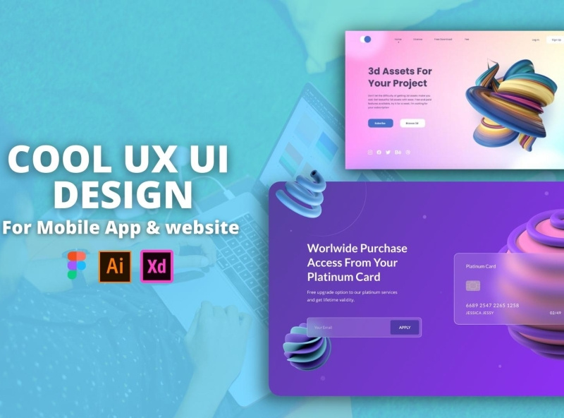 cool ui ux design for mobile app and website by CLEART_UI on Dribbble