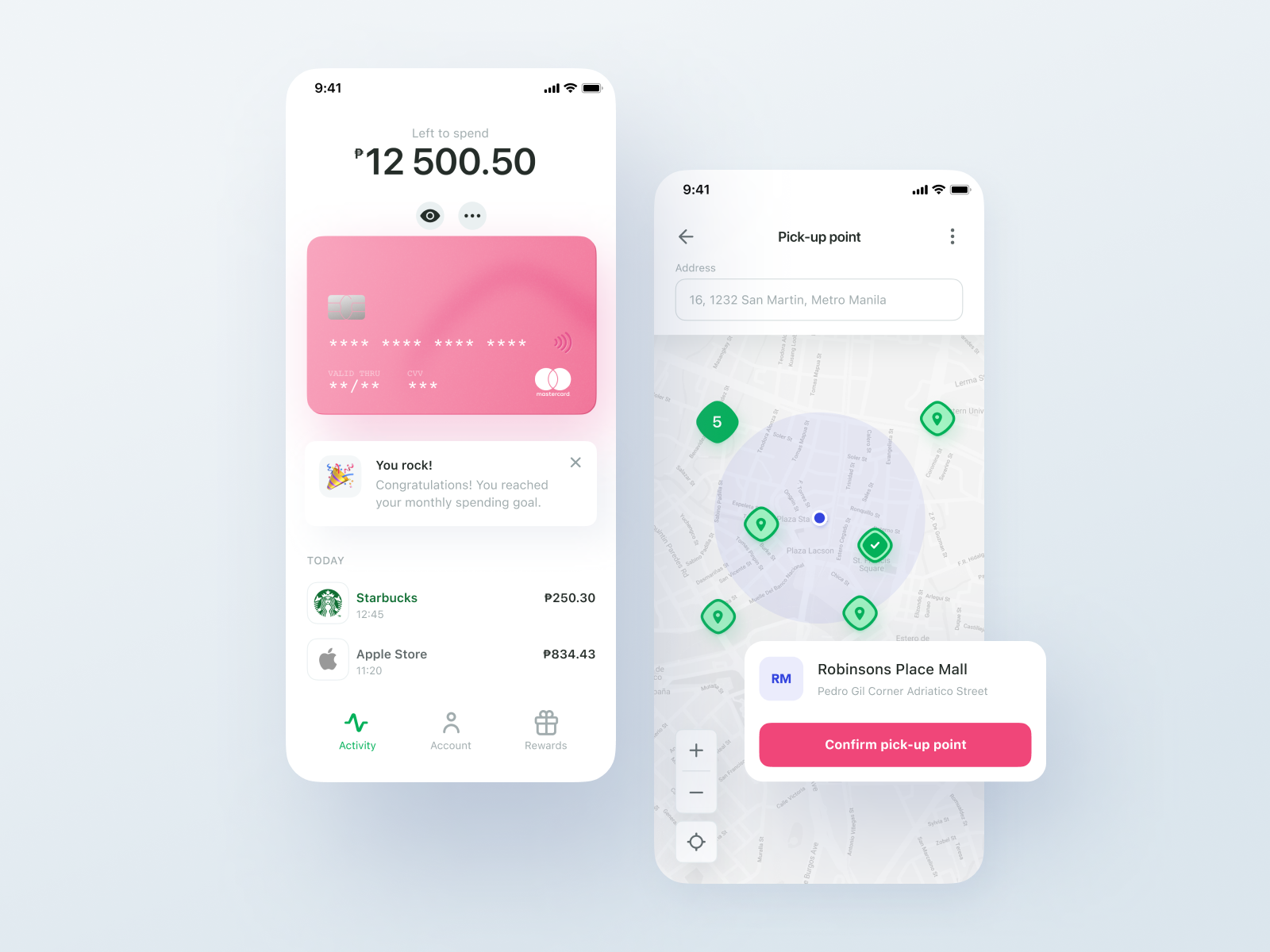 Borderless credit app: Recipient views by Maciej Dyjak for Netguru on ...