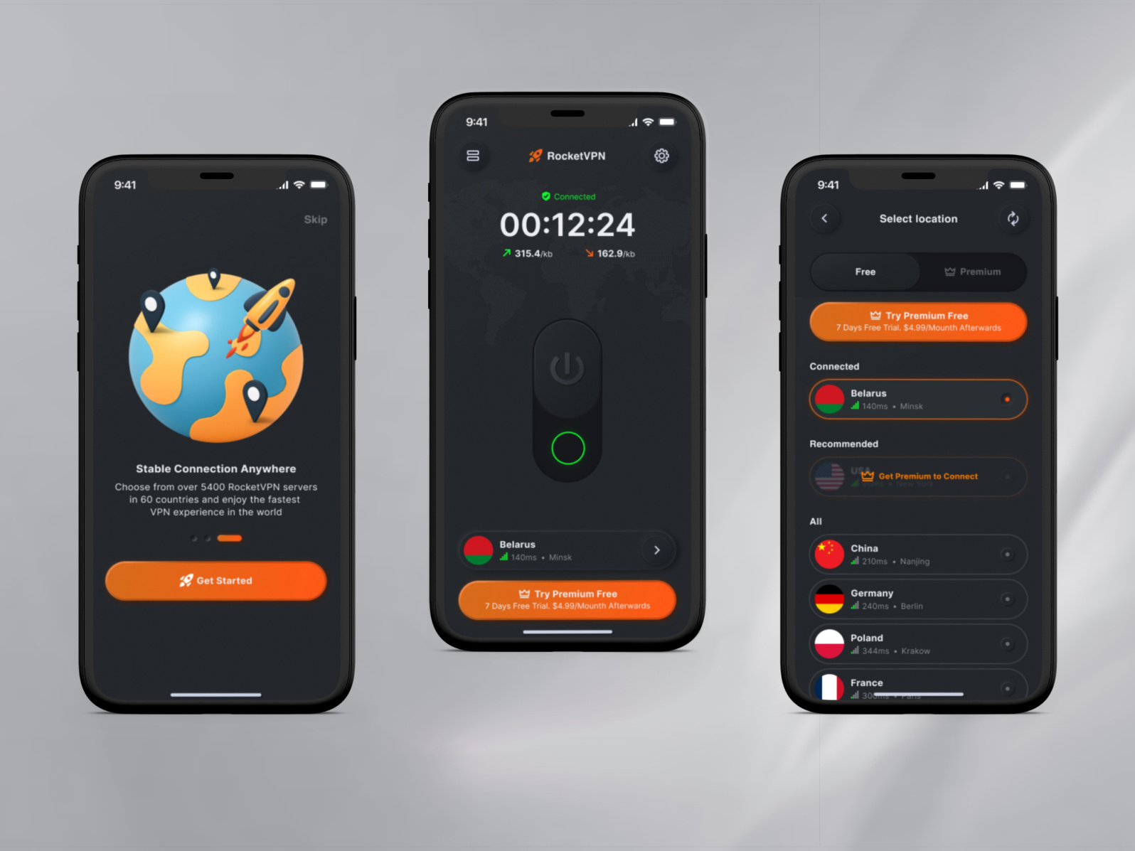 VPN Service - Mobile App (Neumorphism) by Amirkhan Khadir on Dribbble