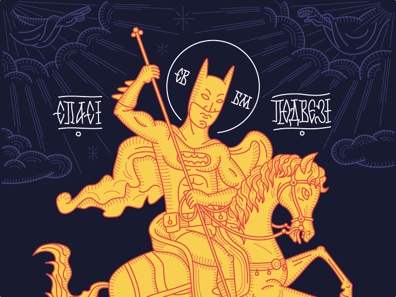 Saint Batman Poster by Ivan Kostriukov on Dribbble