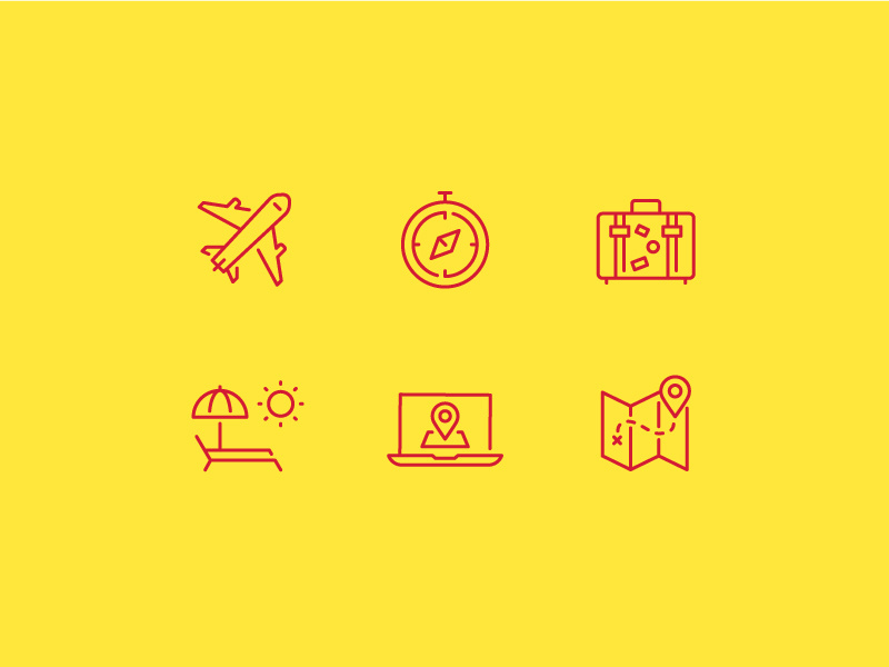 Travel Icons by Filippo Borghetti on Dribbble