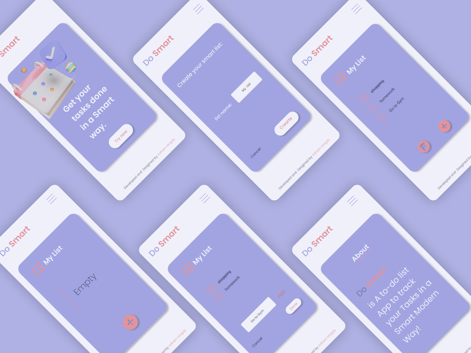 Ui design to do list web app by Adham Magdy on Dribbble