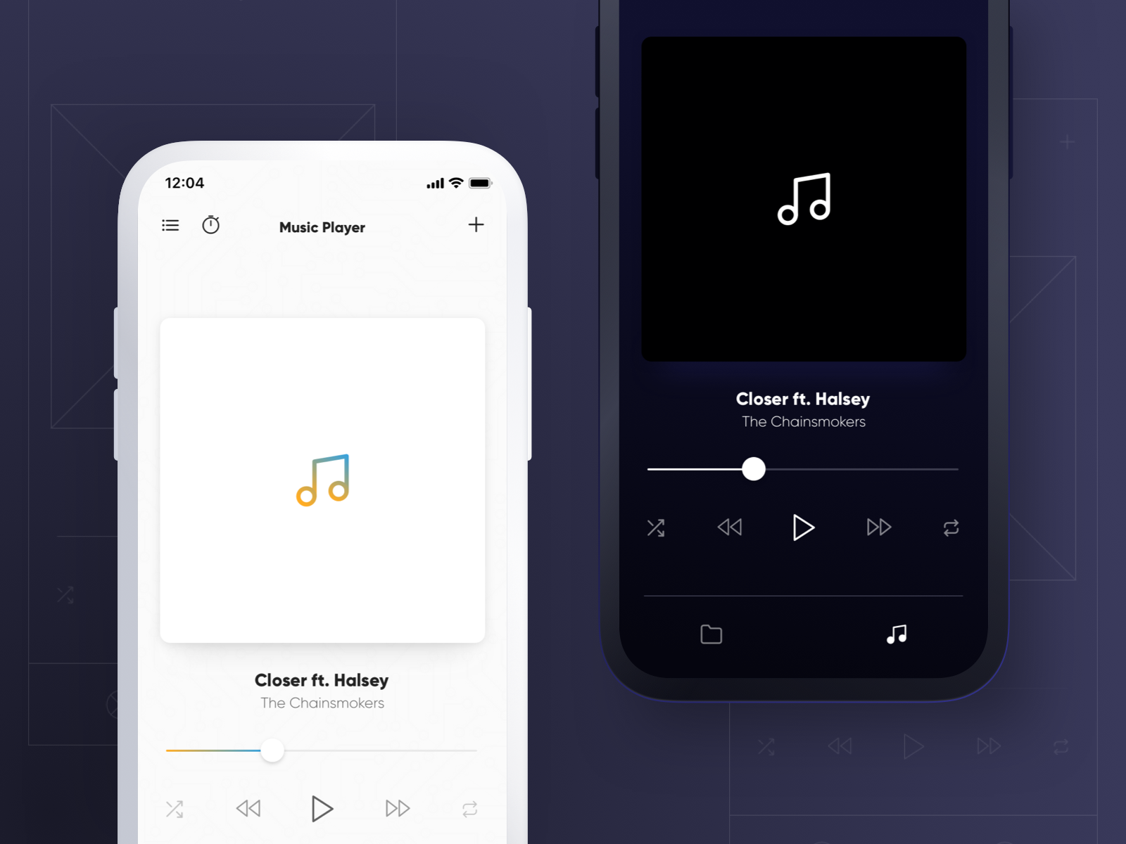 Minimal music player by Akhil T Chandran on Dribbble