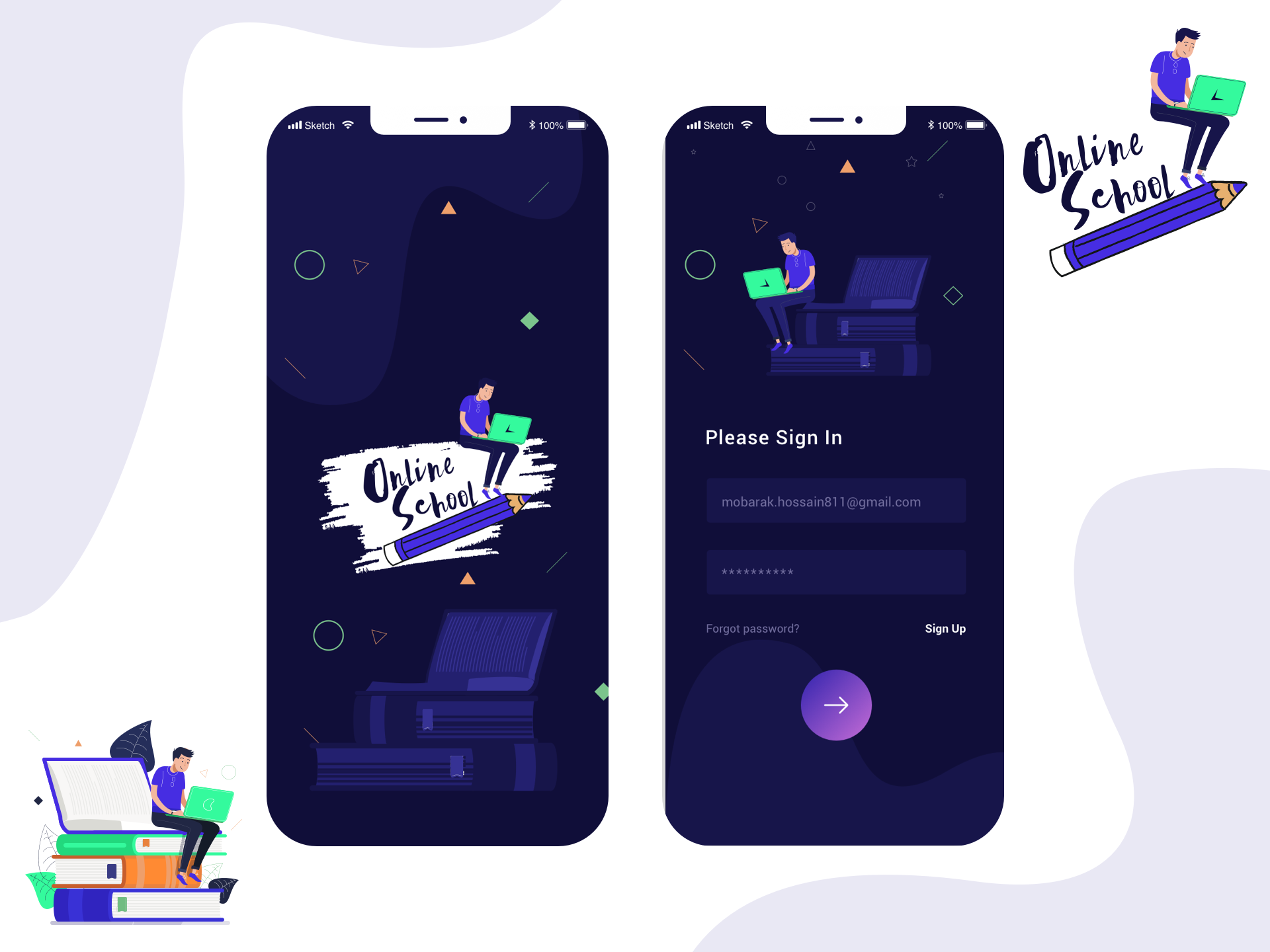 Online Course App by mobarak on Dribbble