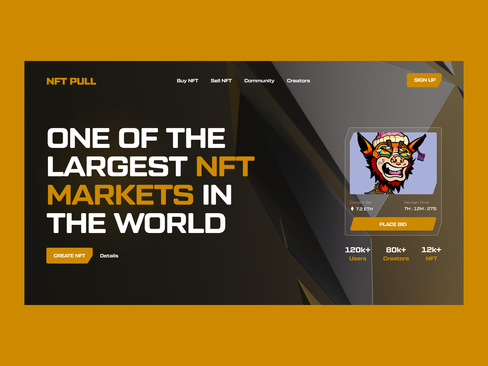 Nft Marketplace by Denis Rybalchenko on Dribbble