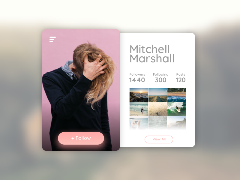#006 - Profile Page for #DailyUI by Louis Lemoine on Dribbble