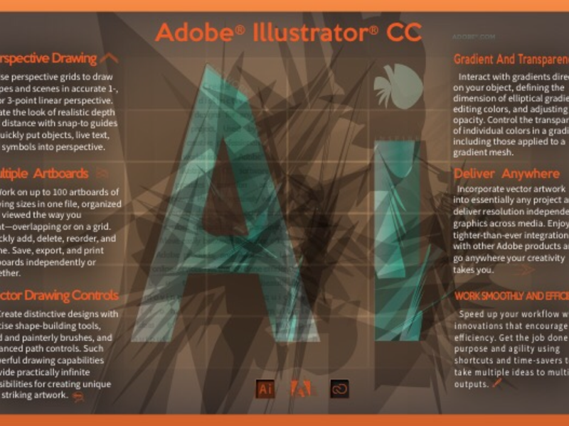 Cool abstract adobe illustrator postcard by Cameron Reagan on Dribbble