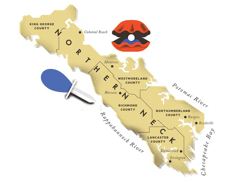 Map Northern Neck Virginia Colonial