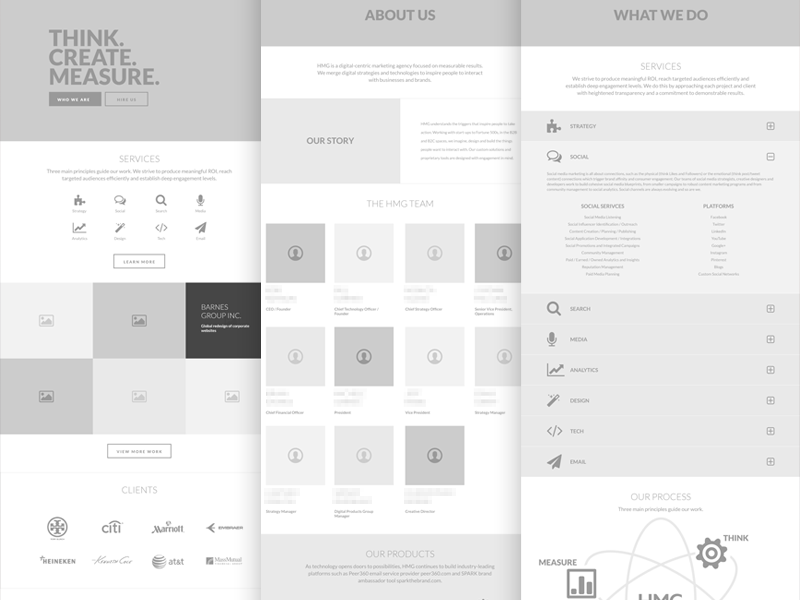 Agency Wireframes by Christopher Bonini on Dribbble