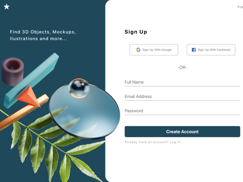 Sign Up Page by Makena on Dribbble
