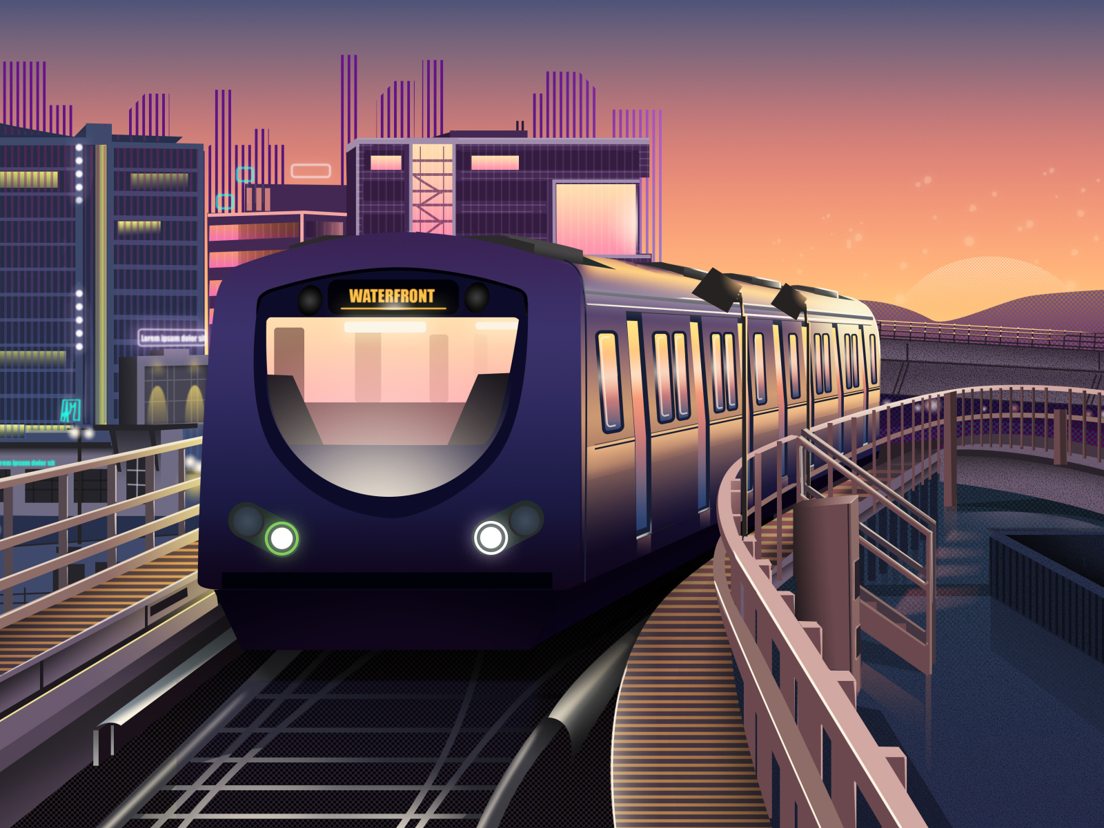 Train travel by Aleksandra Mikolajczak on Dribbble
