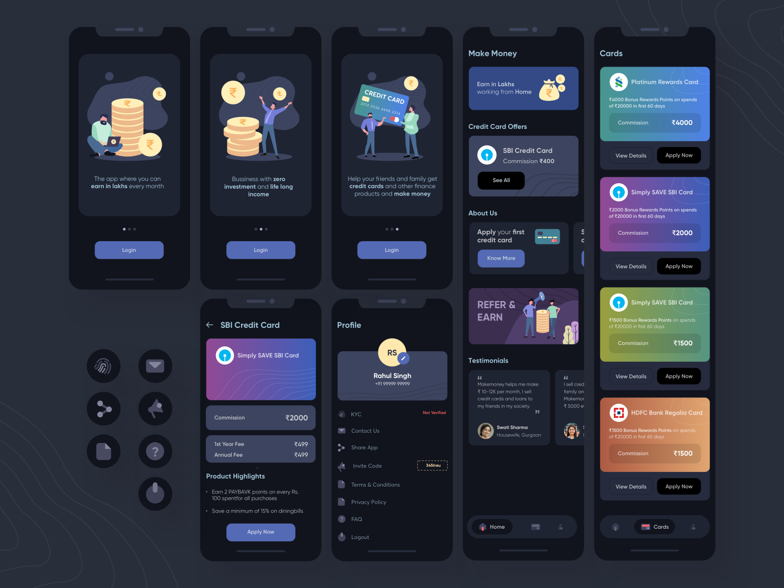 Dark Theme for a Finance App by Subhasis Rout on Dribbble