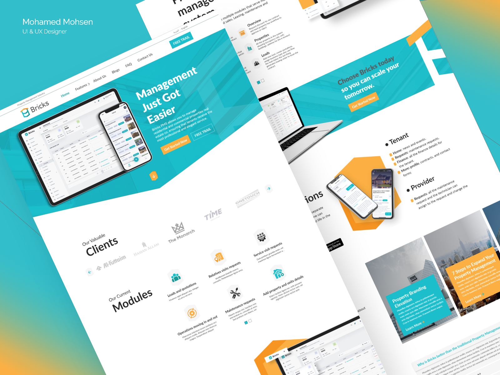 UI & UX Design BRICKS Management System Web Design. by Mohammed Mohsen ...