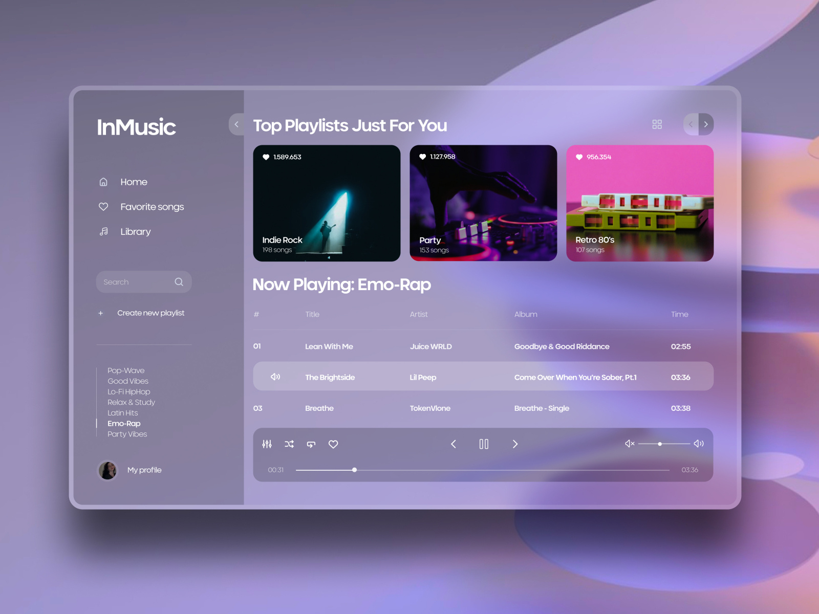 InMusic | App Concept by Kate Molchanova on Dribbble
