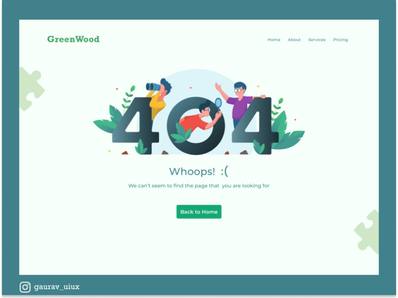 Error Page by Kumar Gaurav on Dribbble