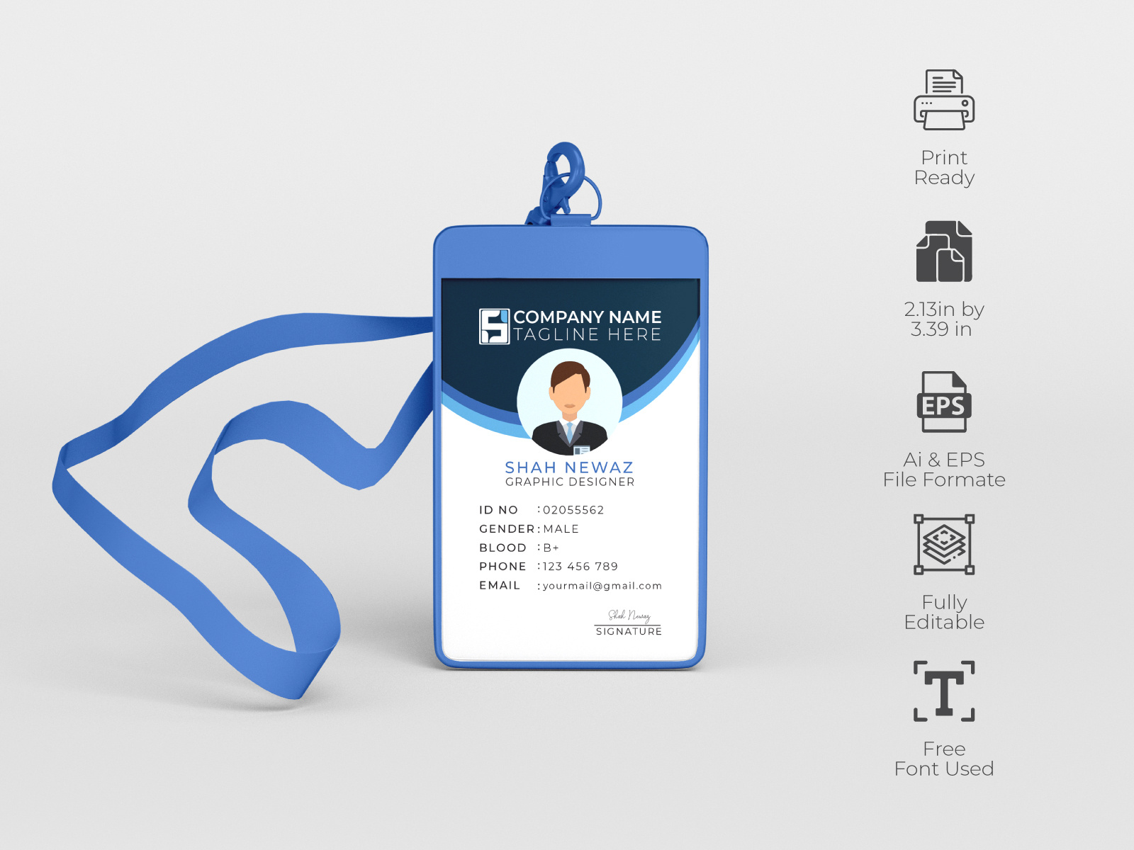 Employee ID Card by Shah Newaz on Dribbble