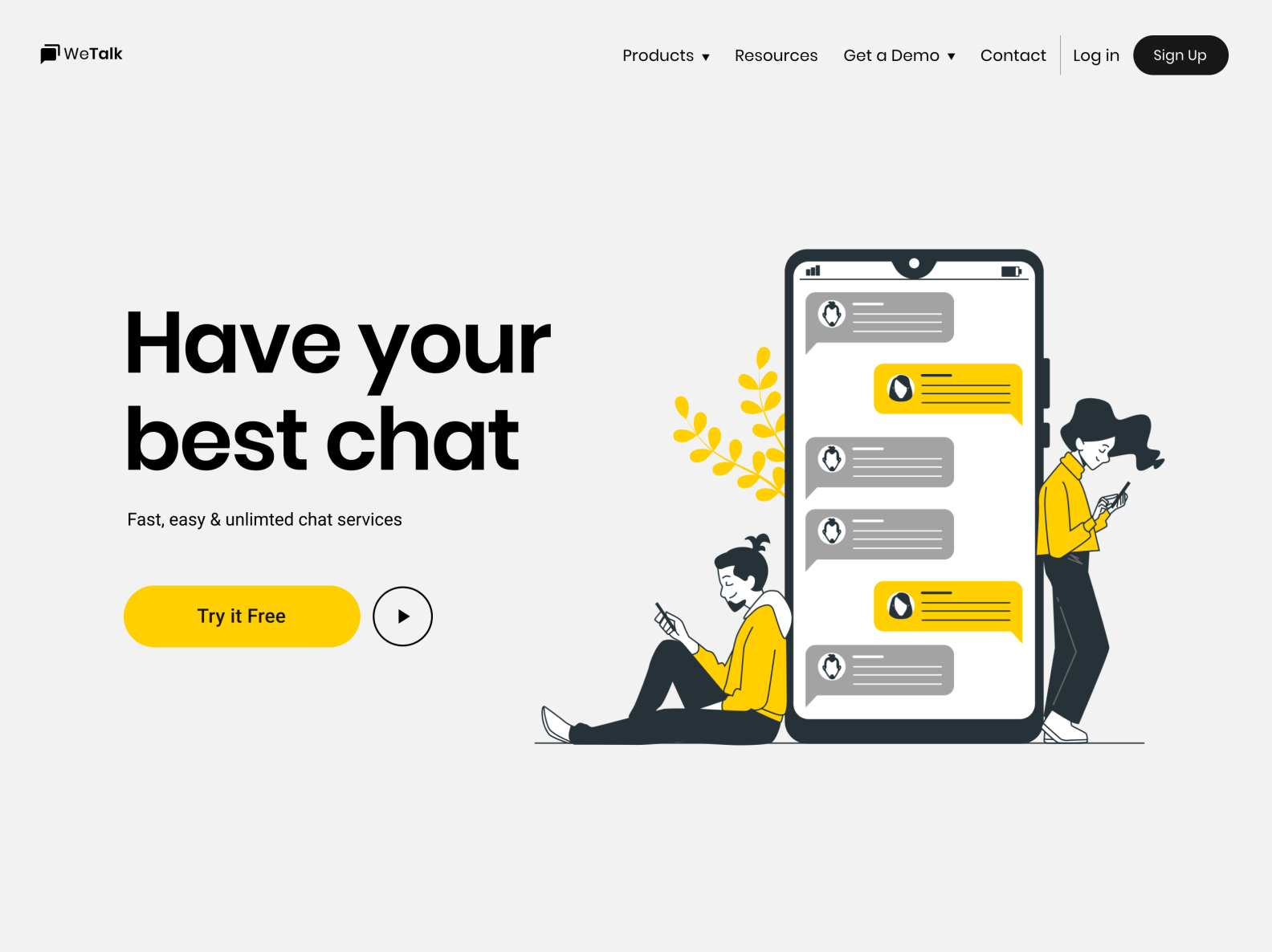 Chat App Website HomePage Design by Muteeb Mehraj on Dribbble