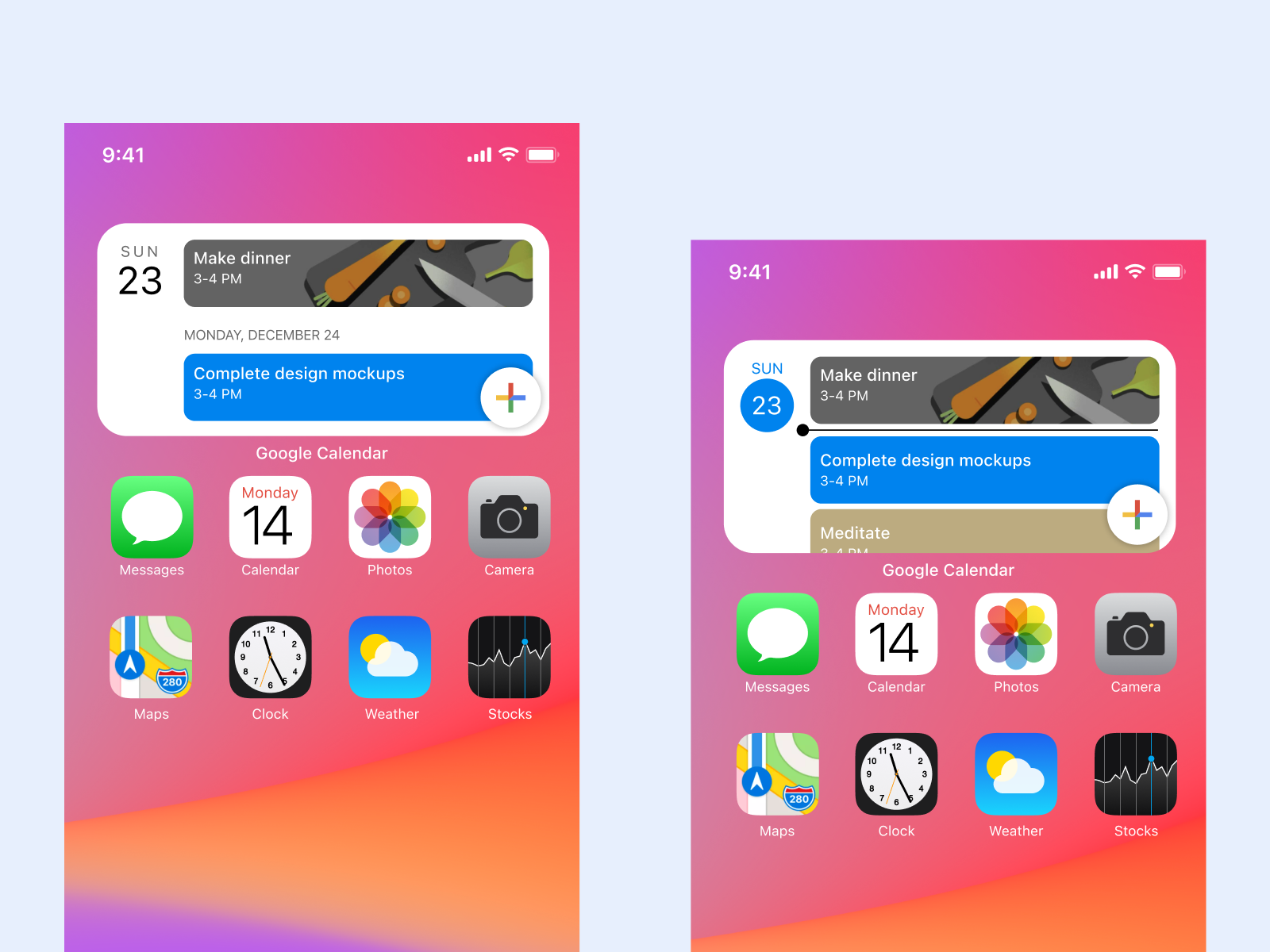 Google Calendar Widget by Ernest Ojeh on Dribbble