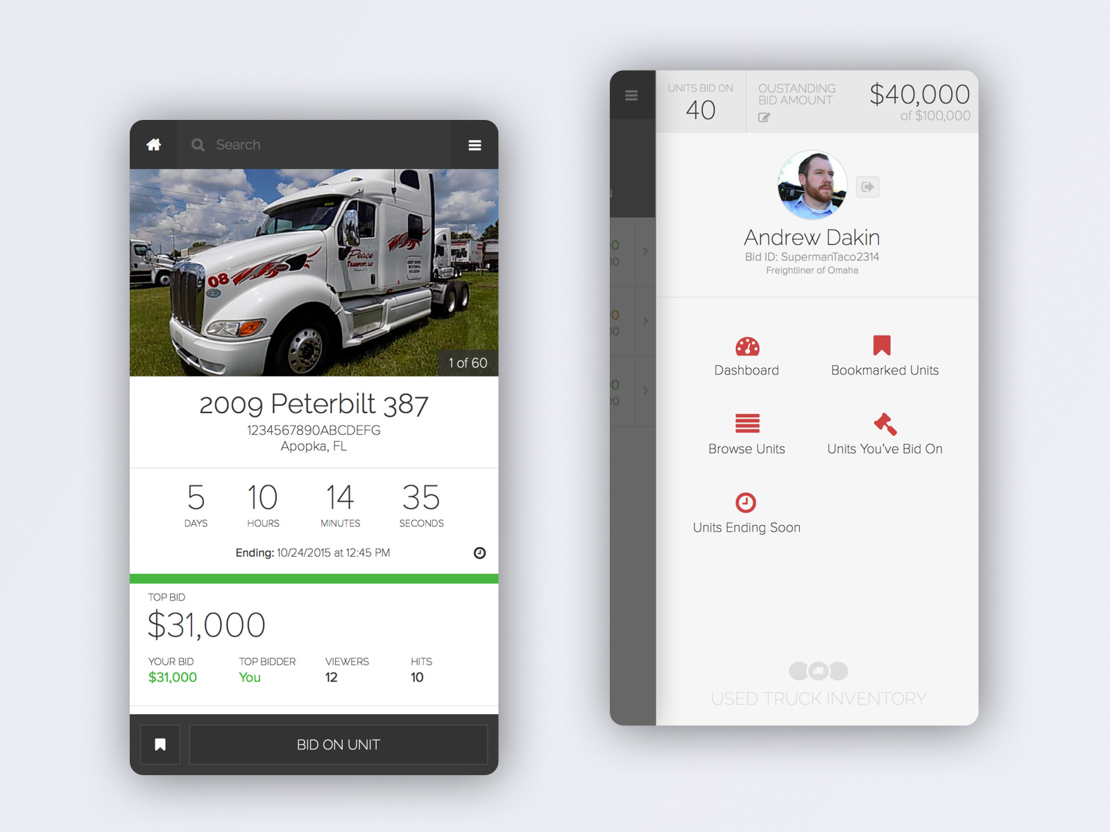 Used Truck Inventory Redesign by Andy Dakin on Dribbble